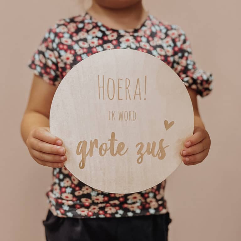 Zwangerschapsaankondiging "Hoera! Ik word grote zus" - Hip&Mama Box