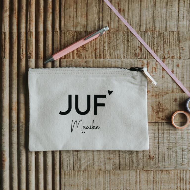 Etui Juf - met naam - Hip&Mama Box