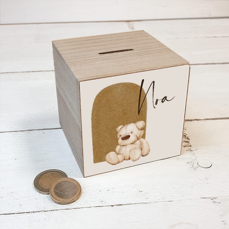 Spaarpot met naam - Beer - Hip&Mama Box