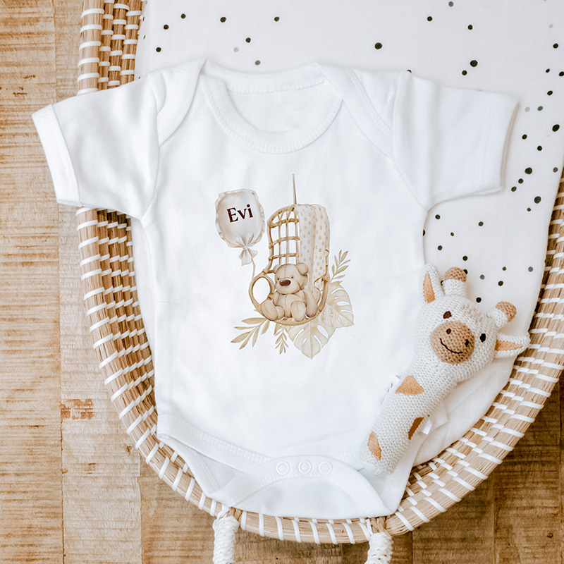 Romper met naam | Beer – Gepersonaliseerd rompertje